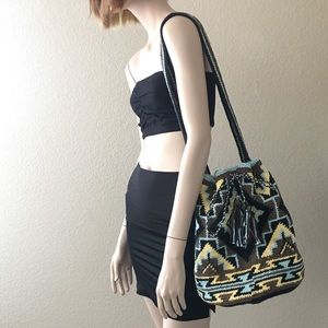 Bags | Handmade Crochet Boho Aztec Bag | Poshmark